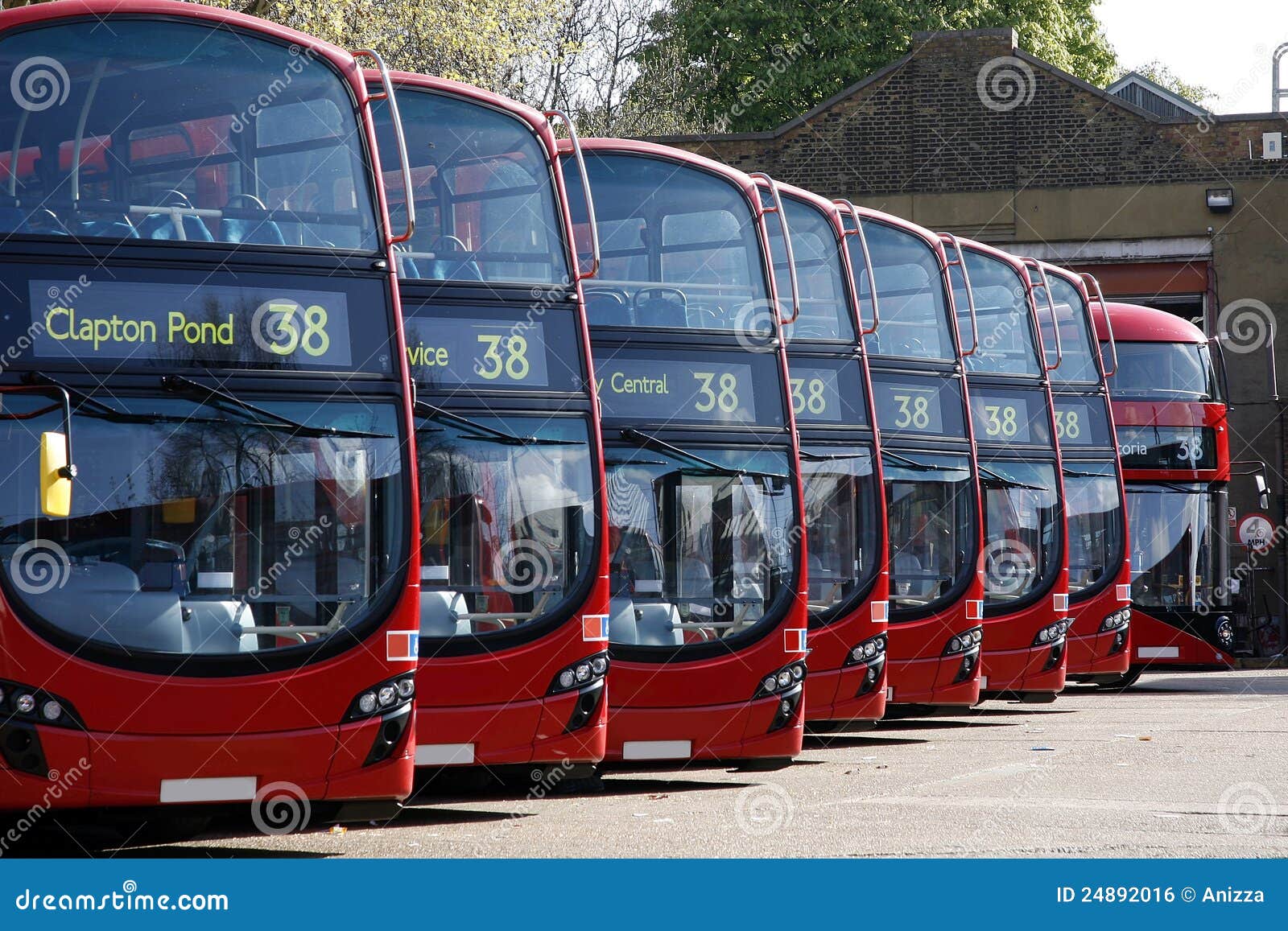 Dobule Decker Buses Line Up Stock Photo - Image of urban, iconic: 24892016