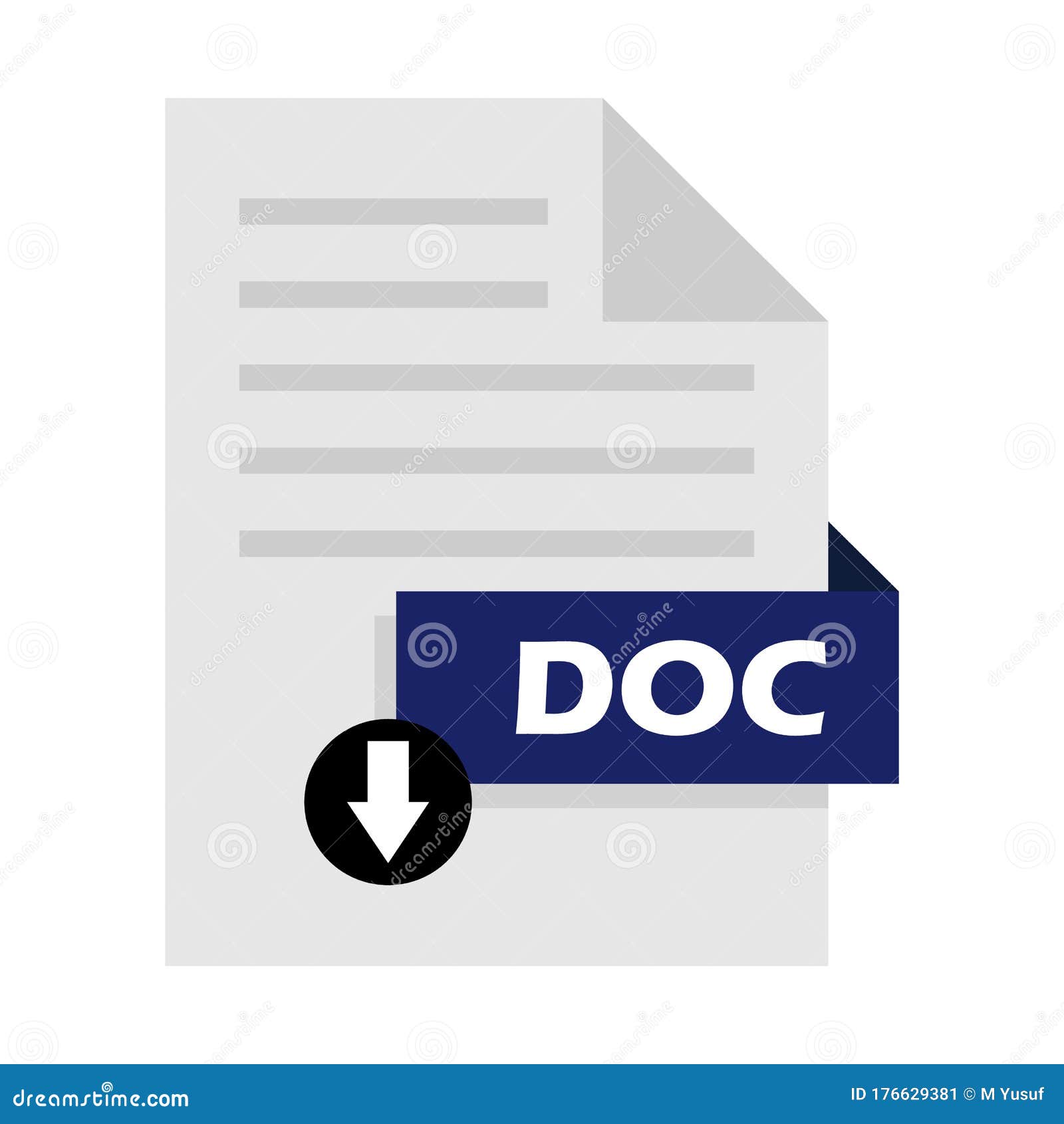 Doc Document Download Pdf File Stock Vector - Illustration of save ...