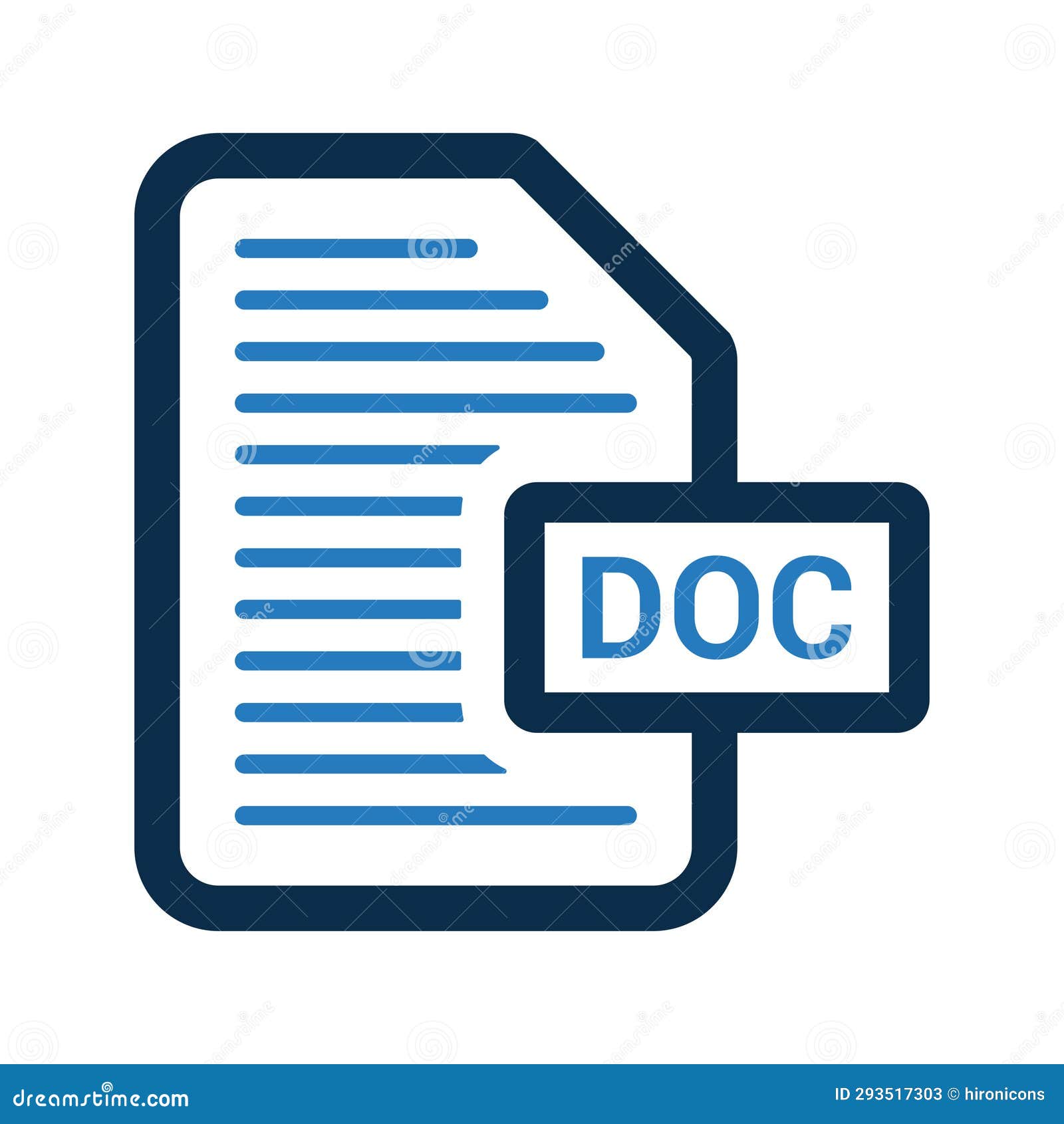 Doc, document, file icon stock illustration. Illustration of emblem ...