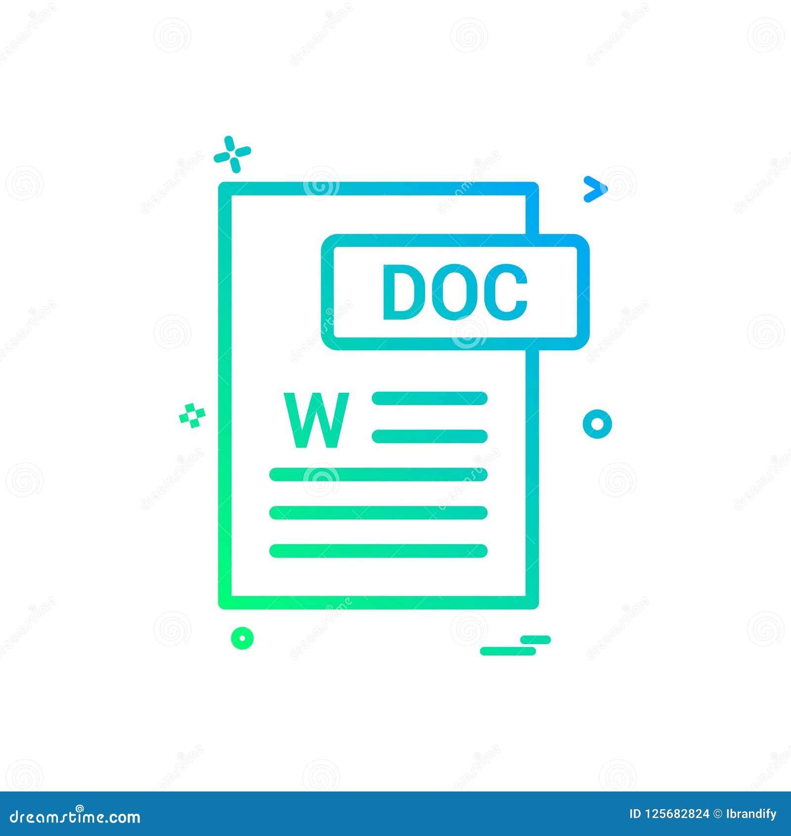 Doc Document Fileformat Icon Vector Design Stock Vector - Illustration ...
