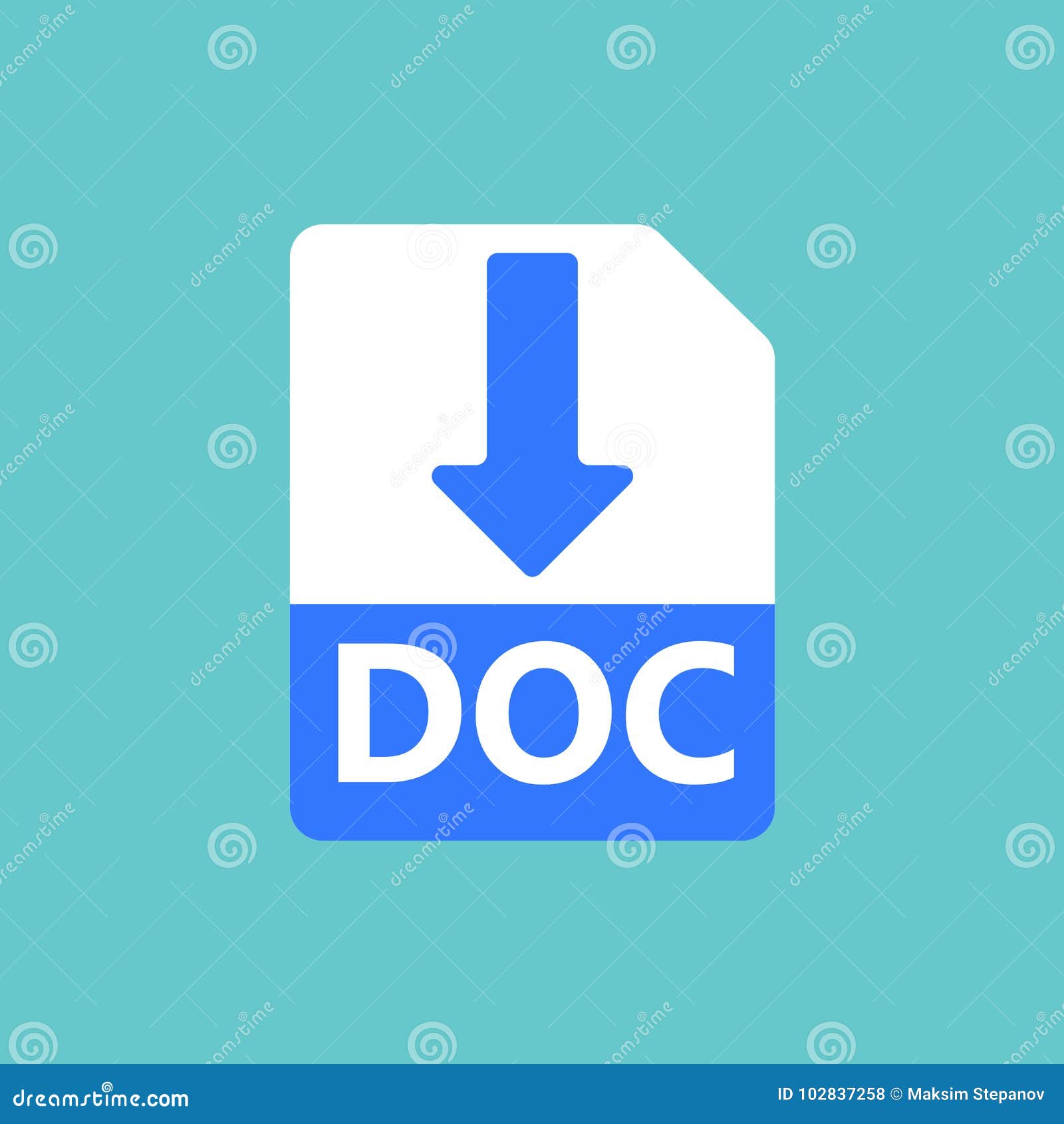 DOC Icon. Button for Web or App Stock Vector - Illustration of isolated ...