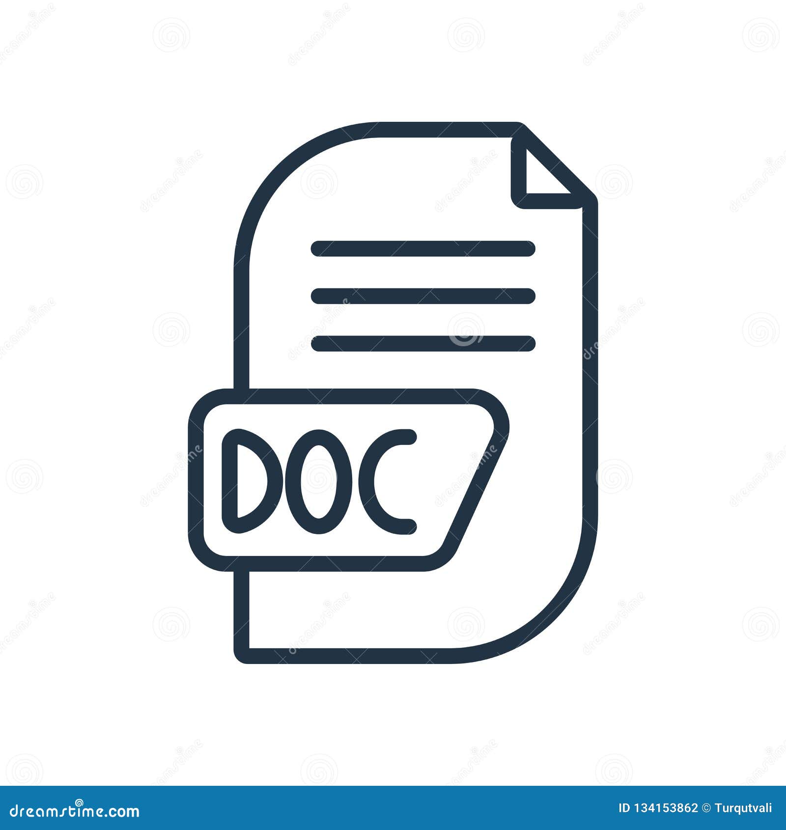 Doc Icon Vector Isolated on White Background, Doc Sign Stock Vector ... Doc Icon Vector Isolated on White Background, Doc Sign Stock Vector ...