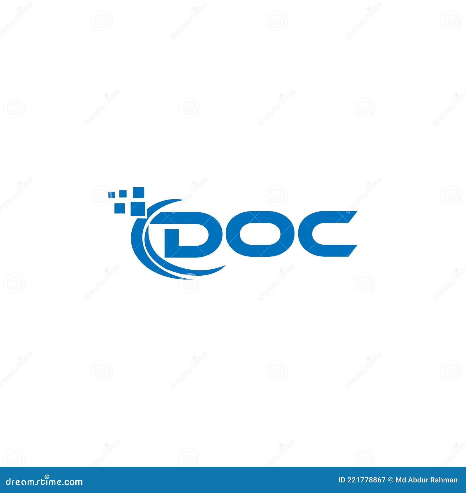 DOC Letter Logo Design on White Background. DOC Creative Initials ...