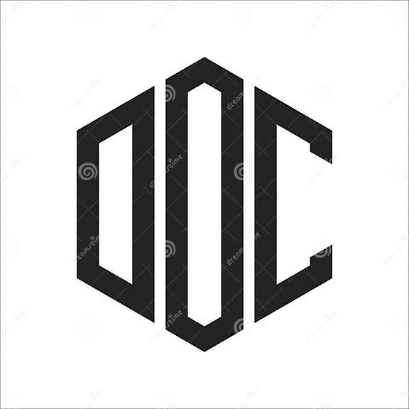 DOC Logo Design. Initial Letter DOC Monogram Logo Using Hexagon Shape ...