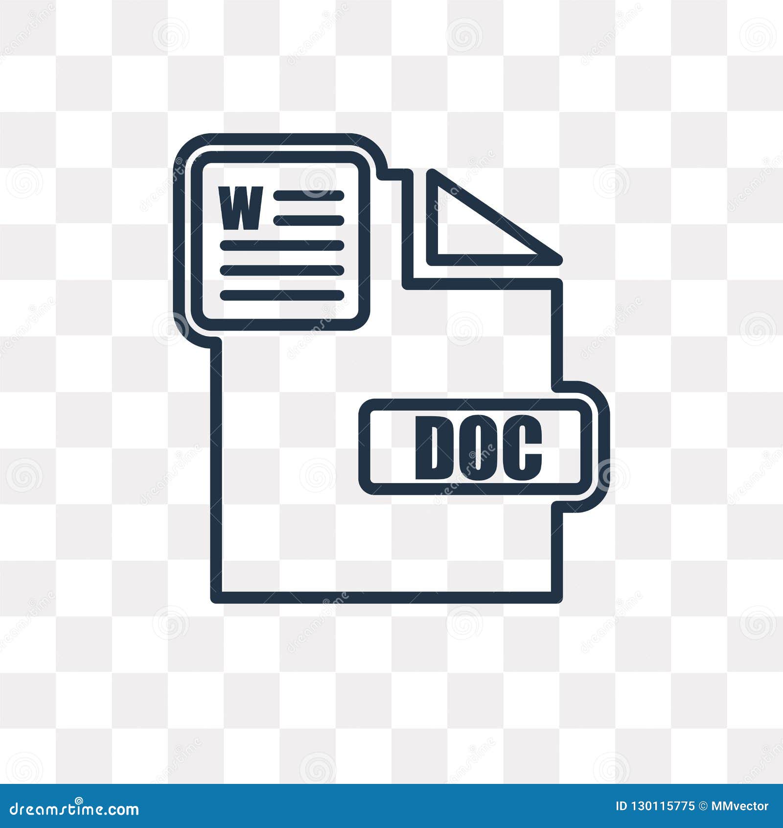 Doc Vector Icon Isolated On Transparent Background, Linear Doc T Stock ... Doc Vector Icon Isolated On Transparent Background, Linear Doc T Stock ...
