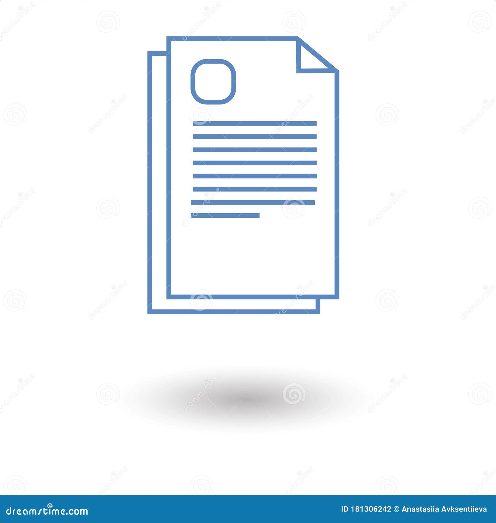 Doccument Icon Template. Vector Illustration Stock Vector ...