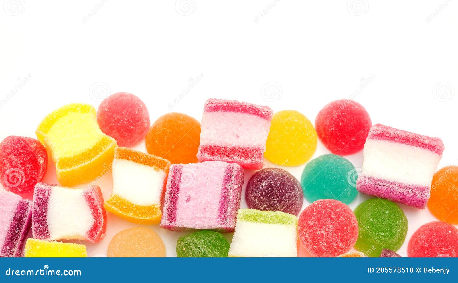 Doce Colorido Colorido Sobre Fundo Branco Foto de Stock - Imagem de ...