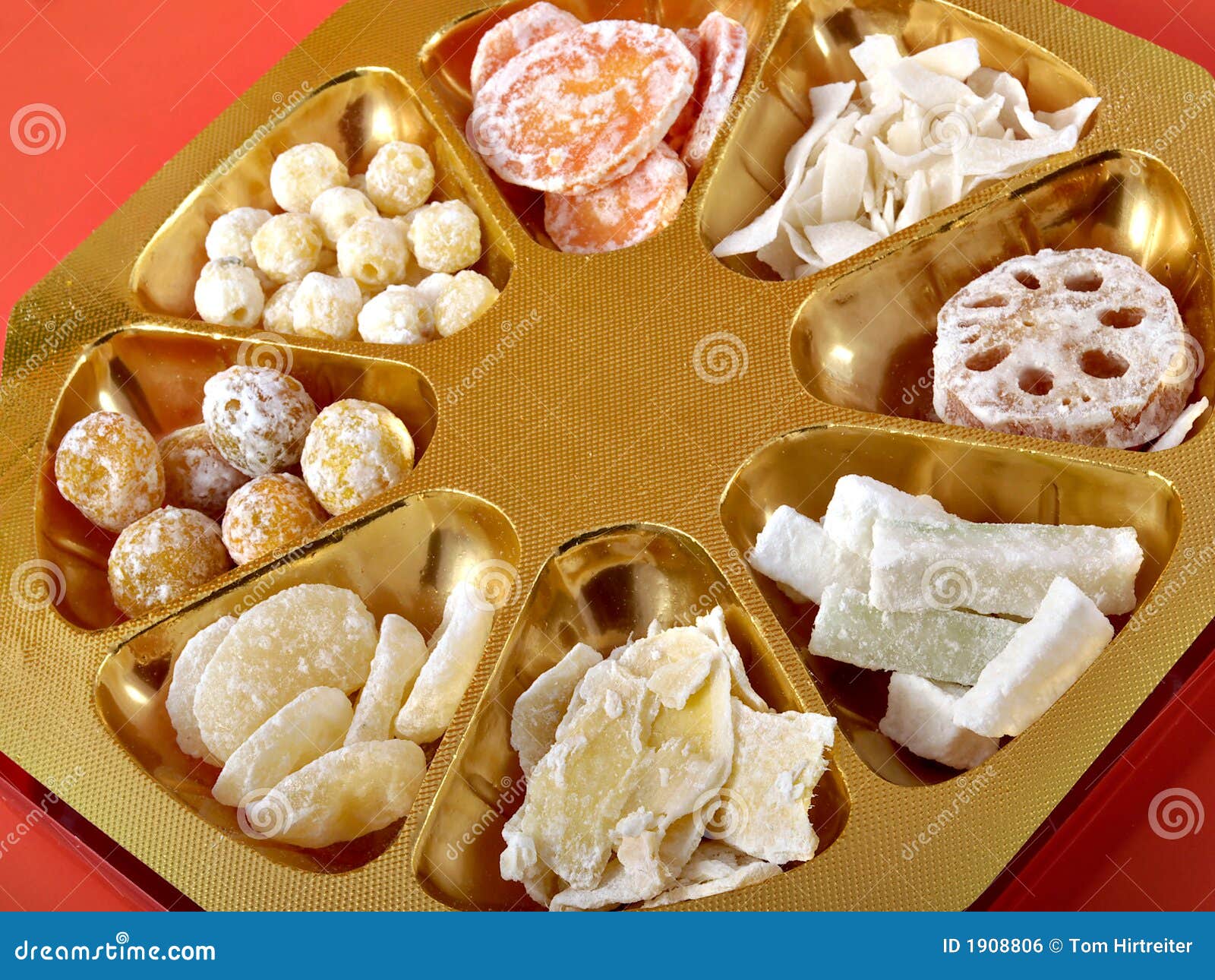 Doces chineses do ano novo foto de stock. Imagem de vermelho - 1908806