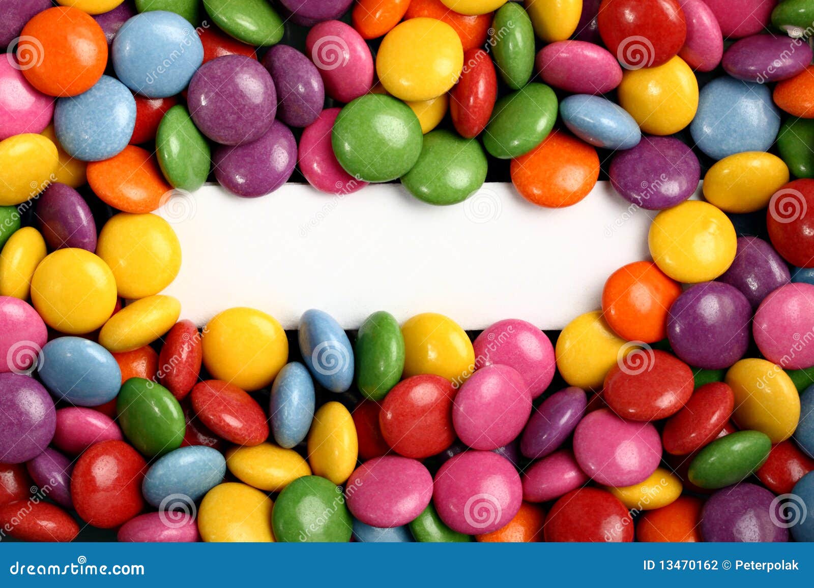 Doces Coloridos Com Etiqueta Branca Em Branco Foto de Stock - Imagem de ...