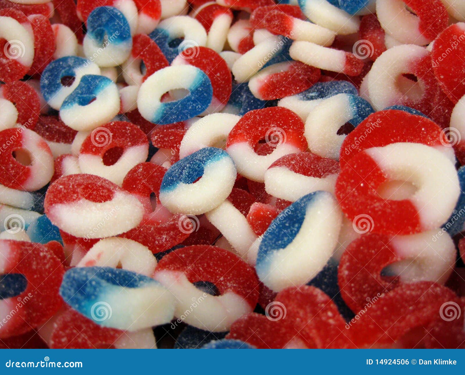 Doces Gomosos Brancos E Azuis Vermelhos Foto de Stock - Imagem de julho ...