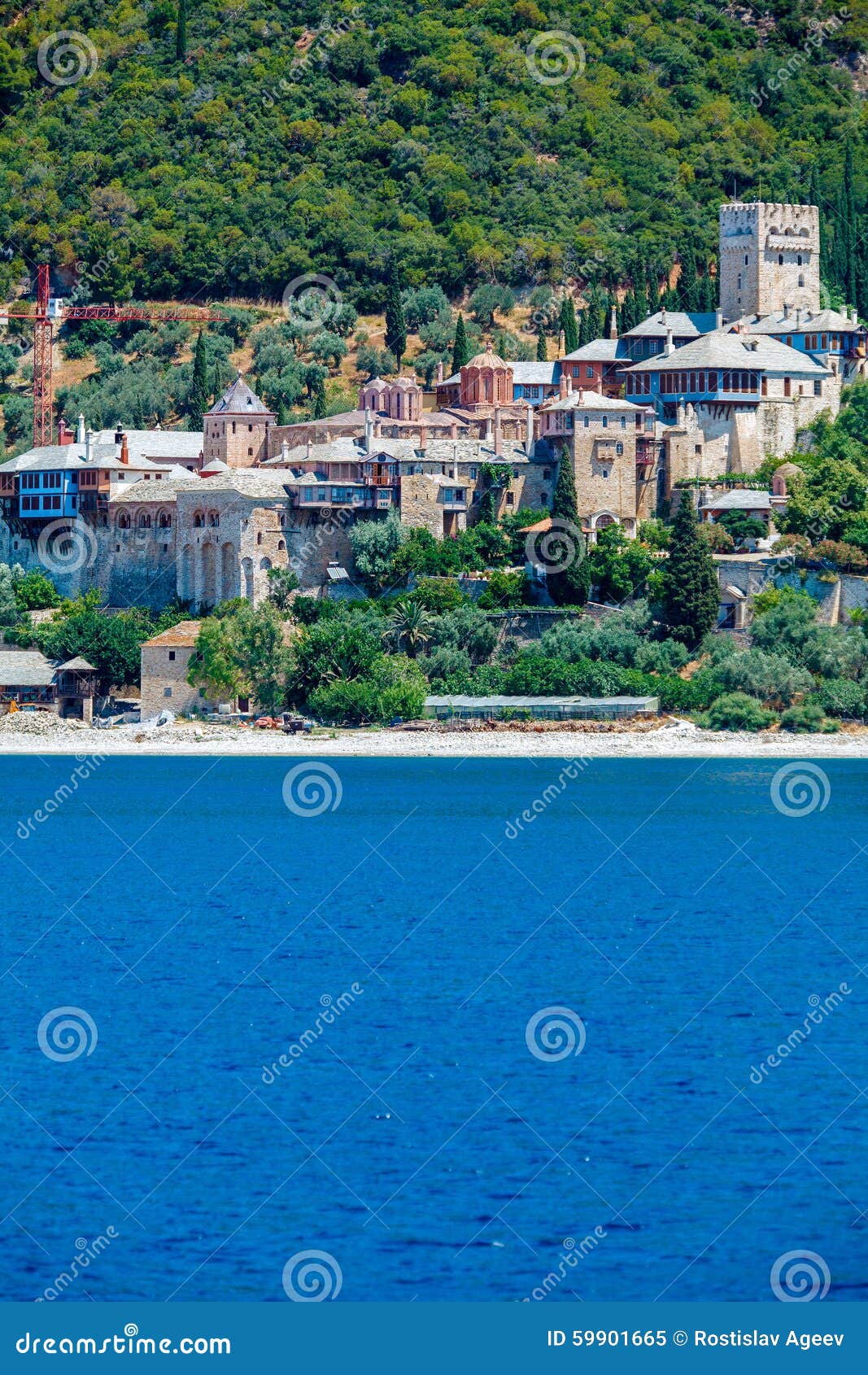 Dochiariou Monastery, Mount Athos Stock Image - Image of dochiariou ...