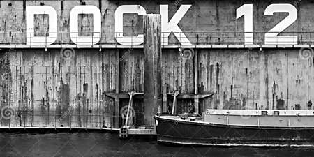 Dock 12 stock photo. Image of rusted, dark, panoramic - 7226012