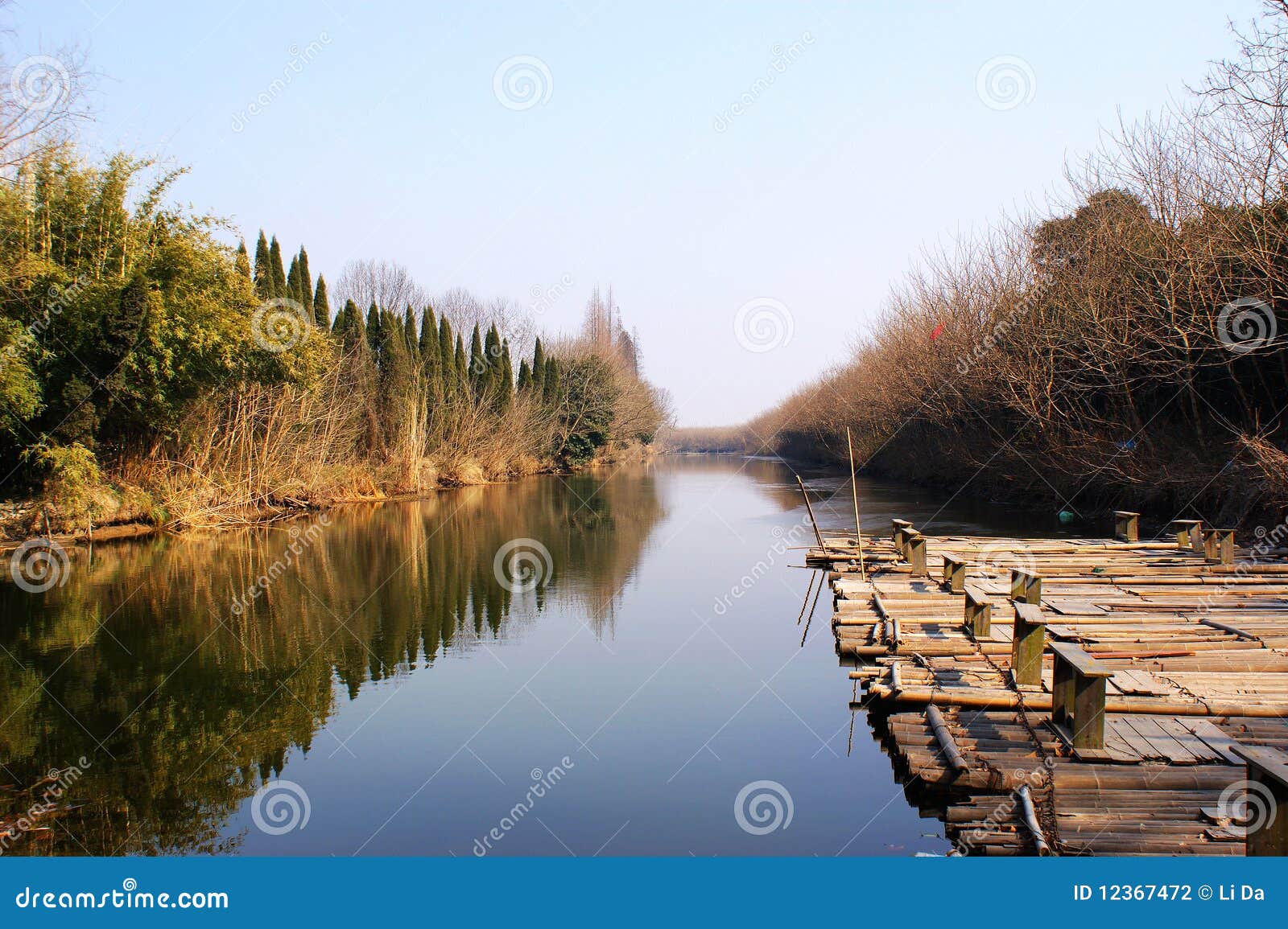 Dock stock photo. Image of china, beautiful, river, sunset - 12367472