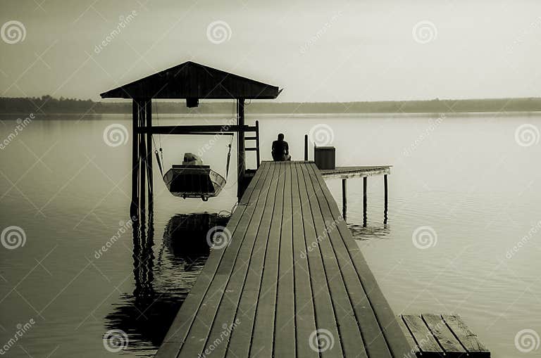 Dock stock image. Image of calm, contemplate, depressed - 1297039