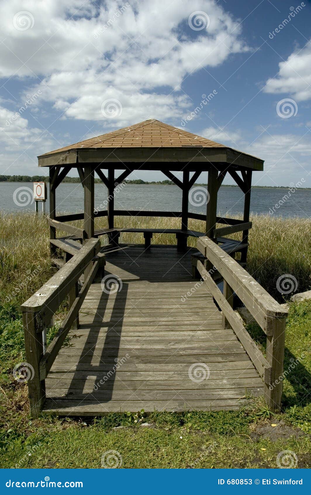 Dock stock image. Image of gazebo, contemplate, overlook - 680853
