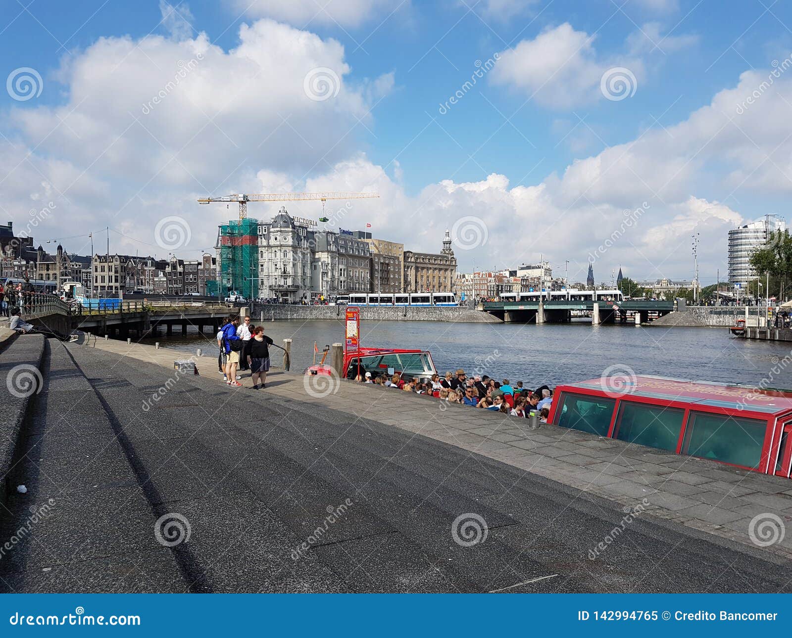 River at Amsterdam, Netherlands Editorial Image - Image of cloudy ...