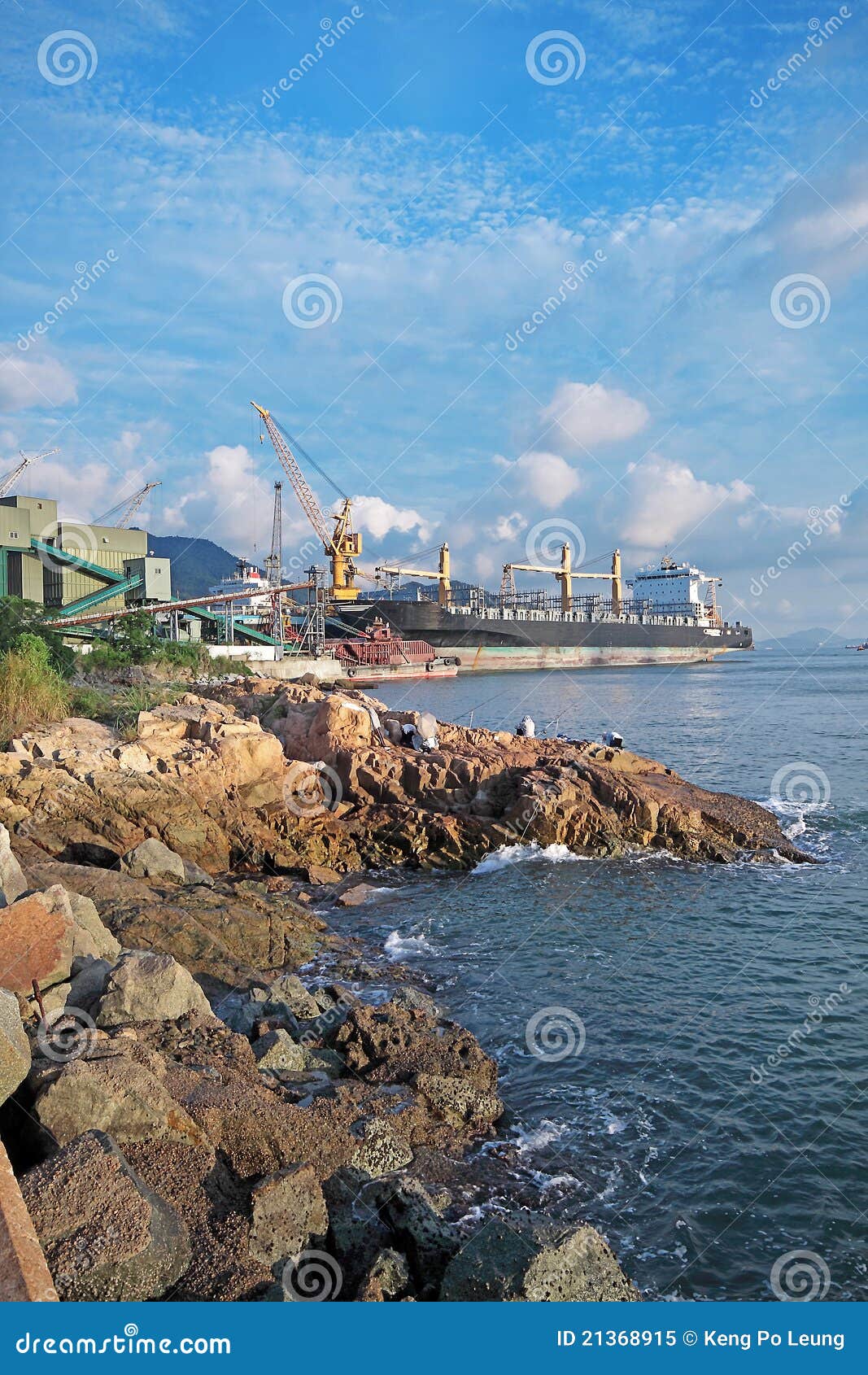 Dock basin stock image. Image of harbor, rocks, cargo - 21368915