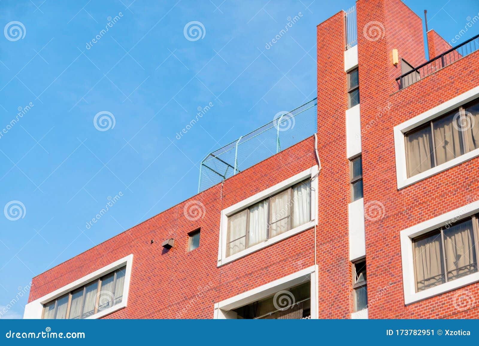 Dock of Building Which Was Built from Red Brick with Blue Sky ...