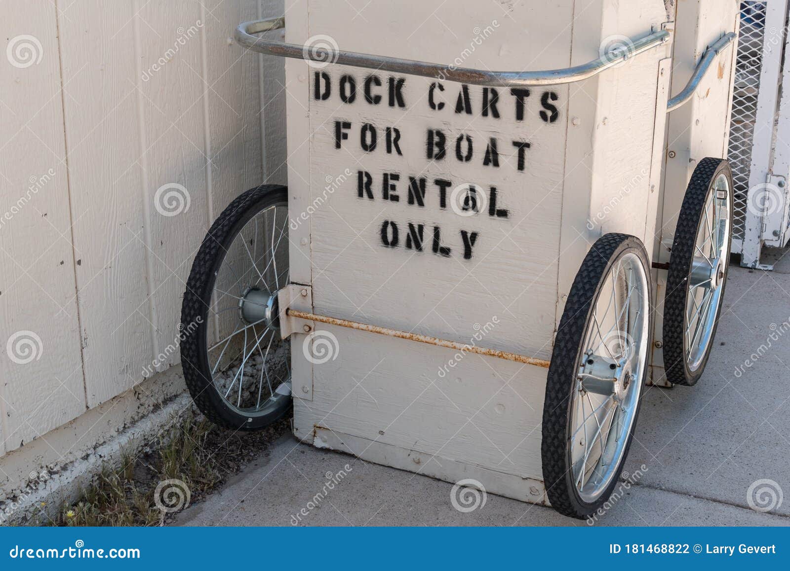Dock Carts for Loading the Boat Stock Photo - Image of commerce, dock ...