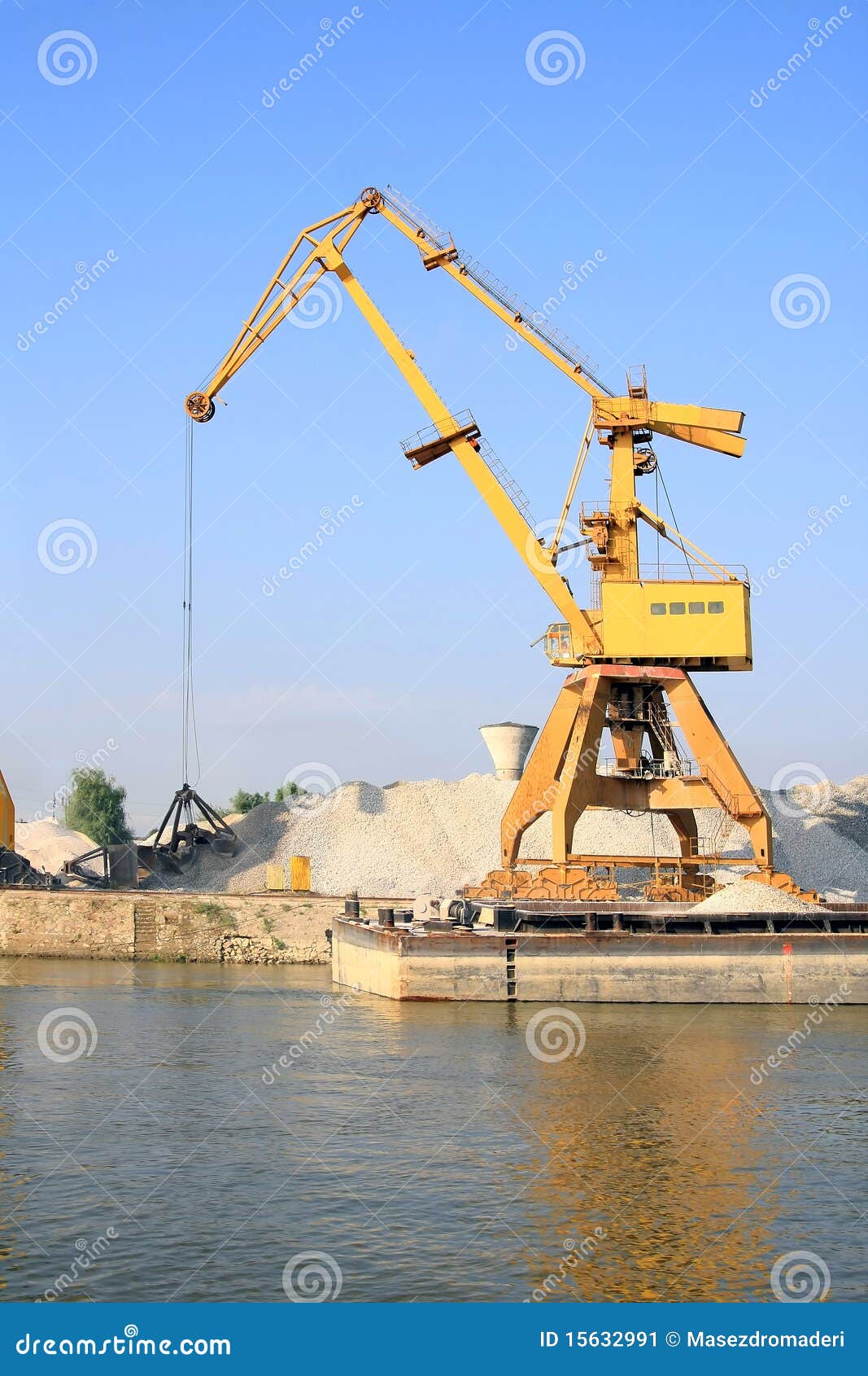 Dock crane stock image. Image of large, industrial, unload - 15632991