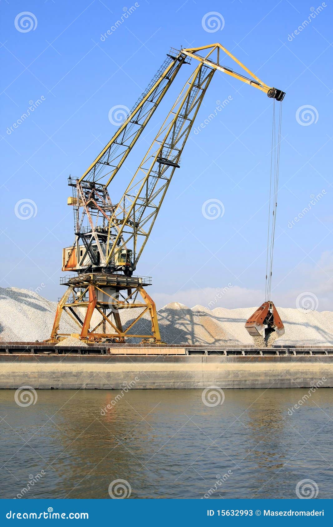 Dock crane stock image. Image of dock, unload, industrial - 15632993