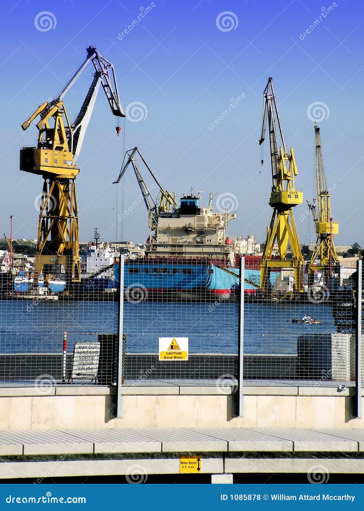 Dock Cranes stock photo. Image of quay, high, creek, naval - 1085878