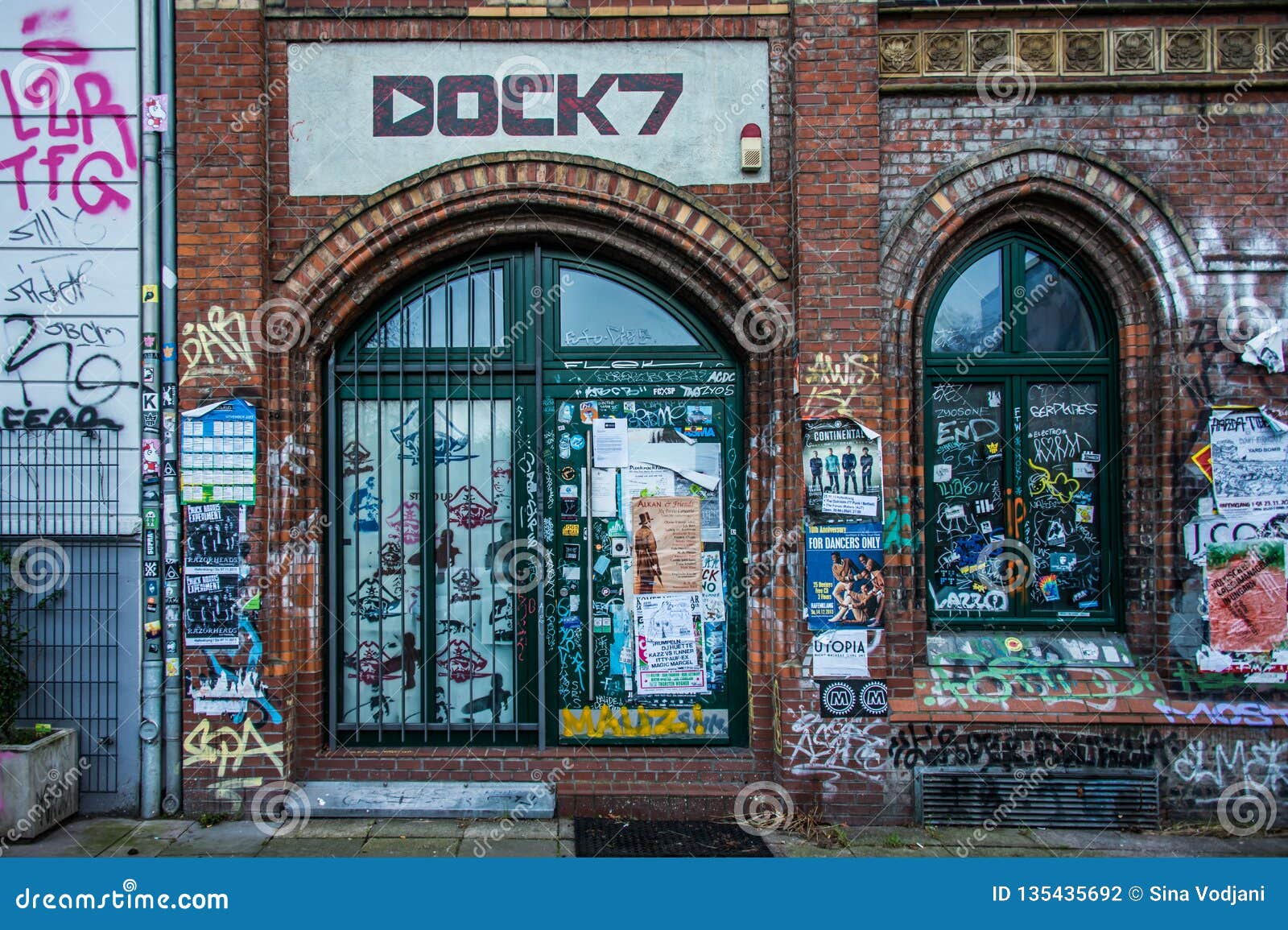 Dock 7 Front Door Old Graffiti Place Stock Photo - Image of sprayer ...