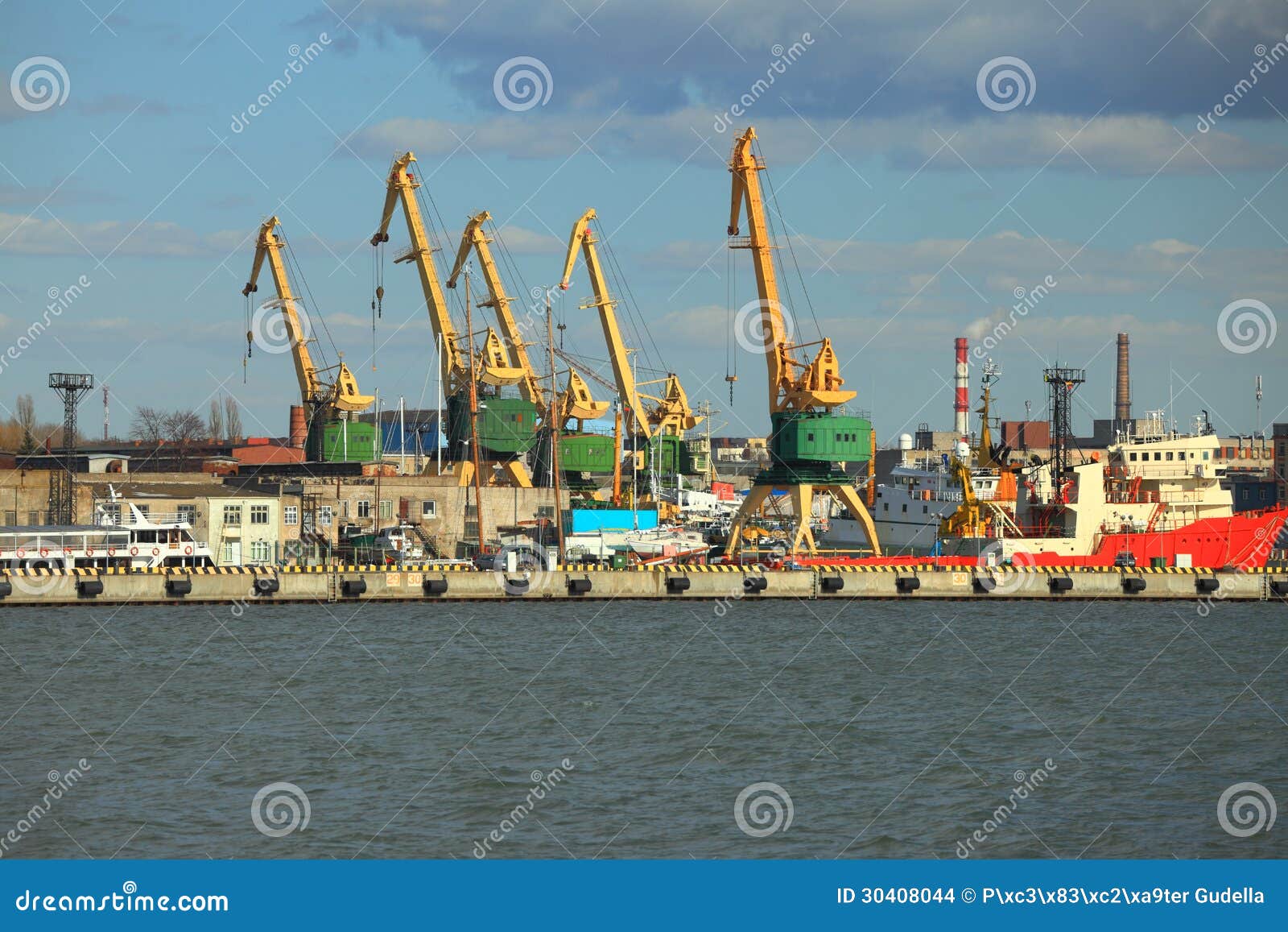Dock stock photo. Image of commerce, naval, baltic, crane - 30408044