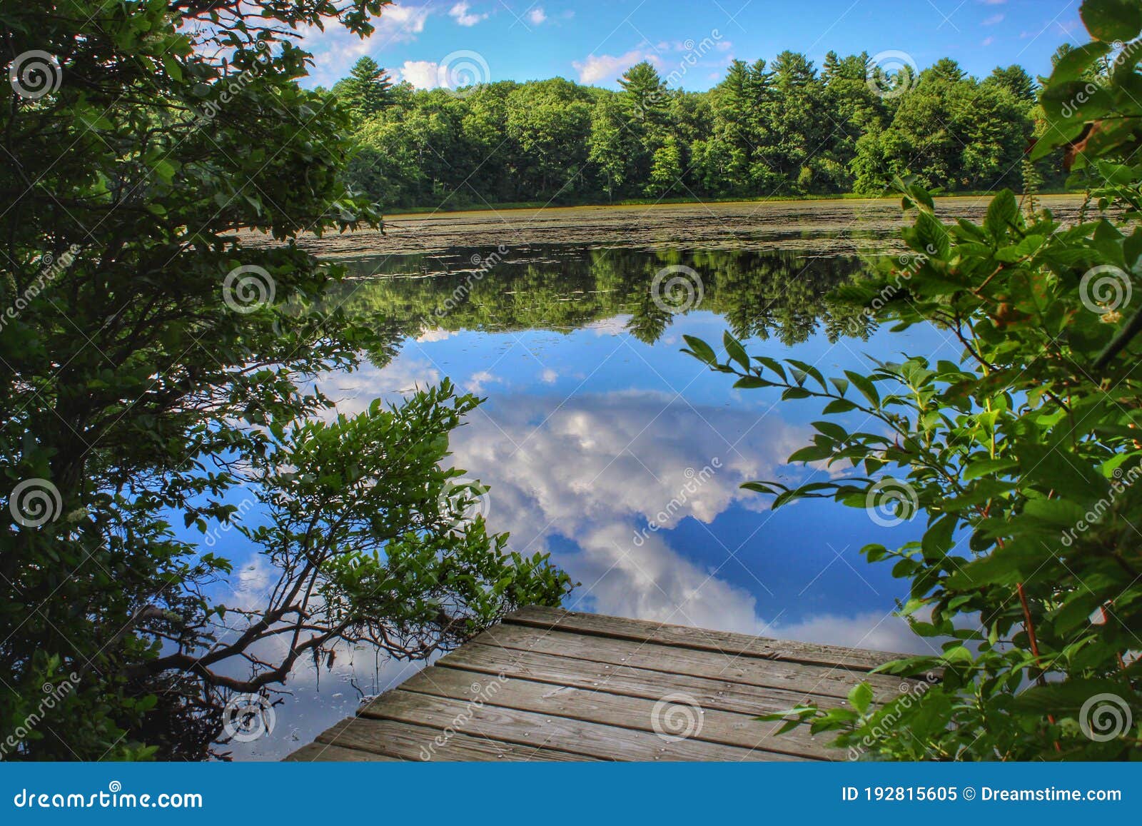 Clouds Reflecting on a Lake Stock Image - Image of reflecting, clouds ...