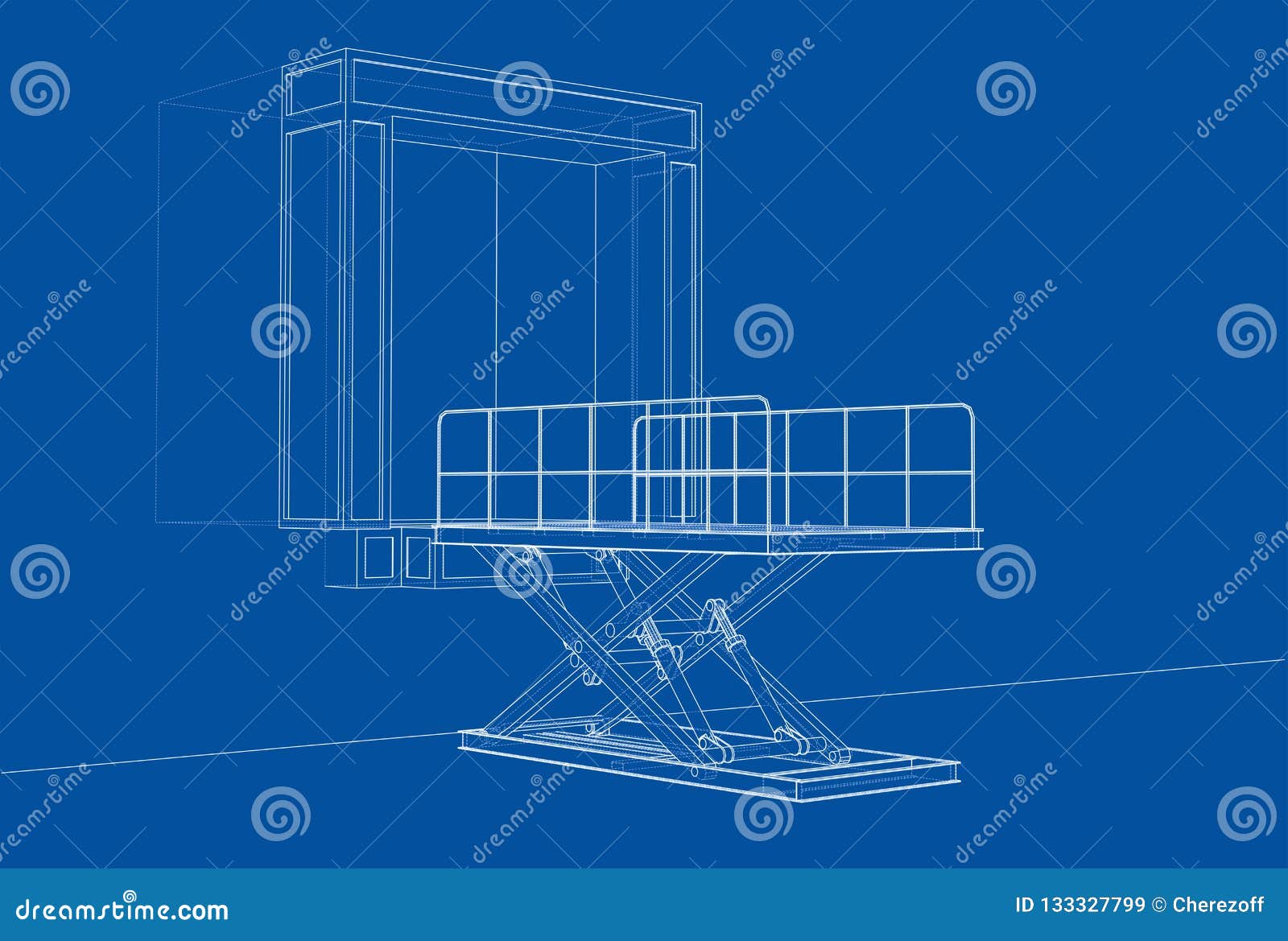 Dock leveler concept stock illustration. Illustration of outline ...