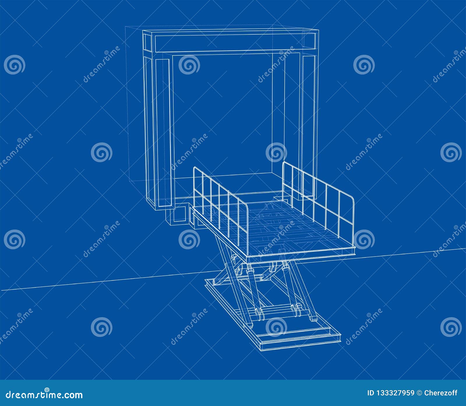 Dock leveler concept stock illustration. Illustration of entrance ...