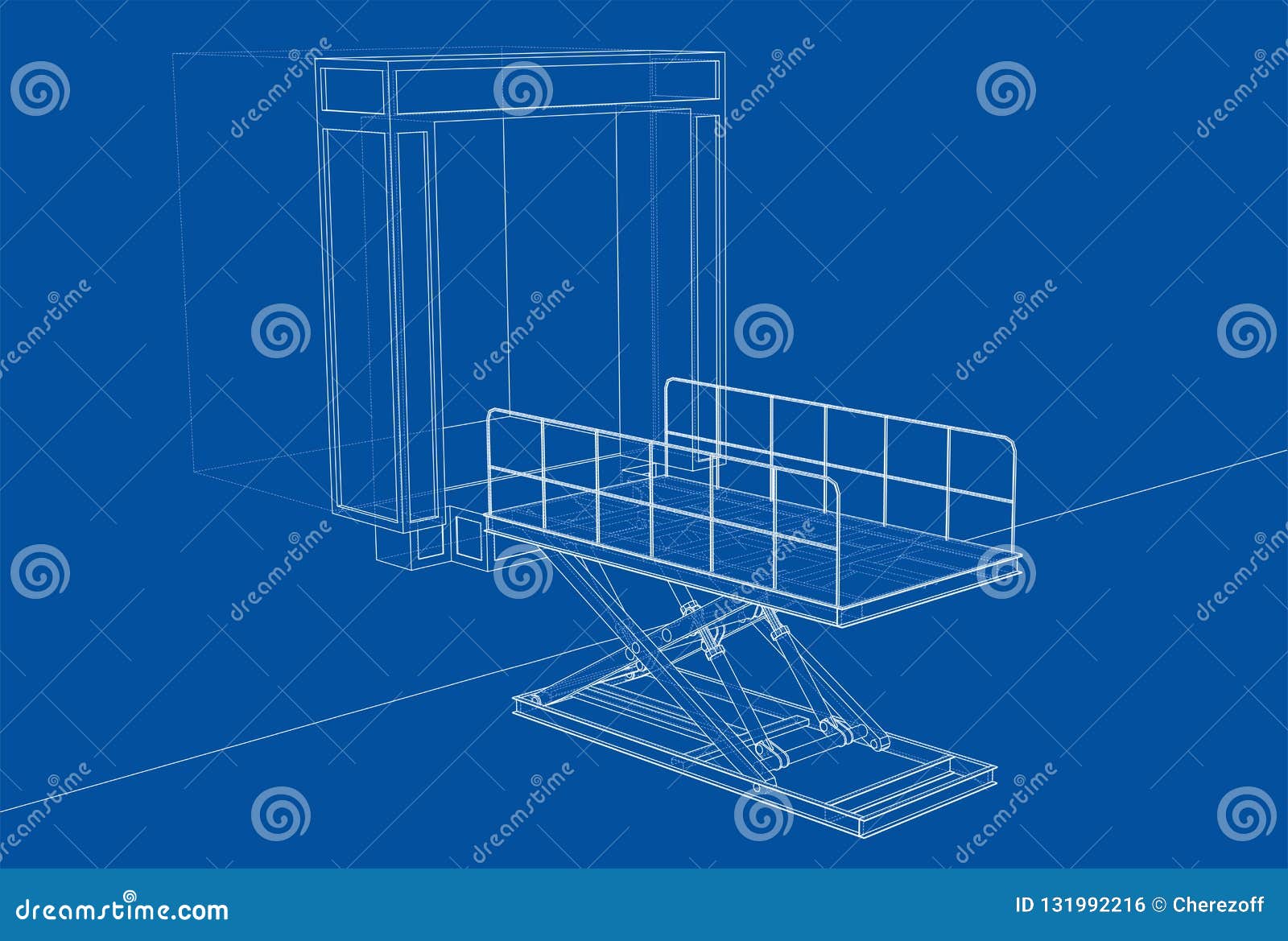 Dock Leveler Concept. Vector Stock Vector - Illustration of outline ...