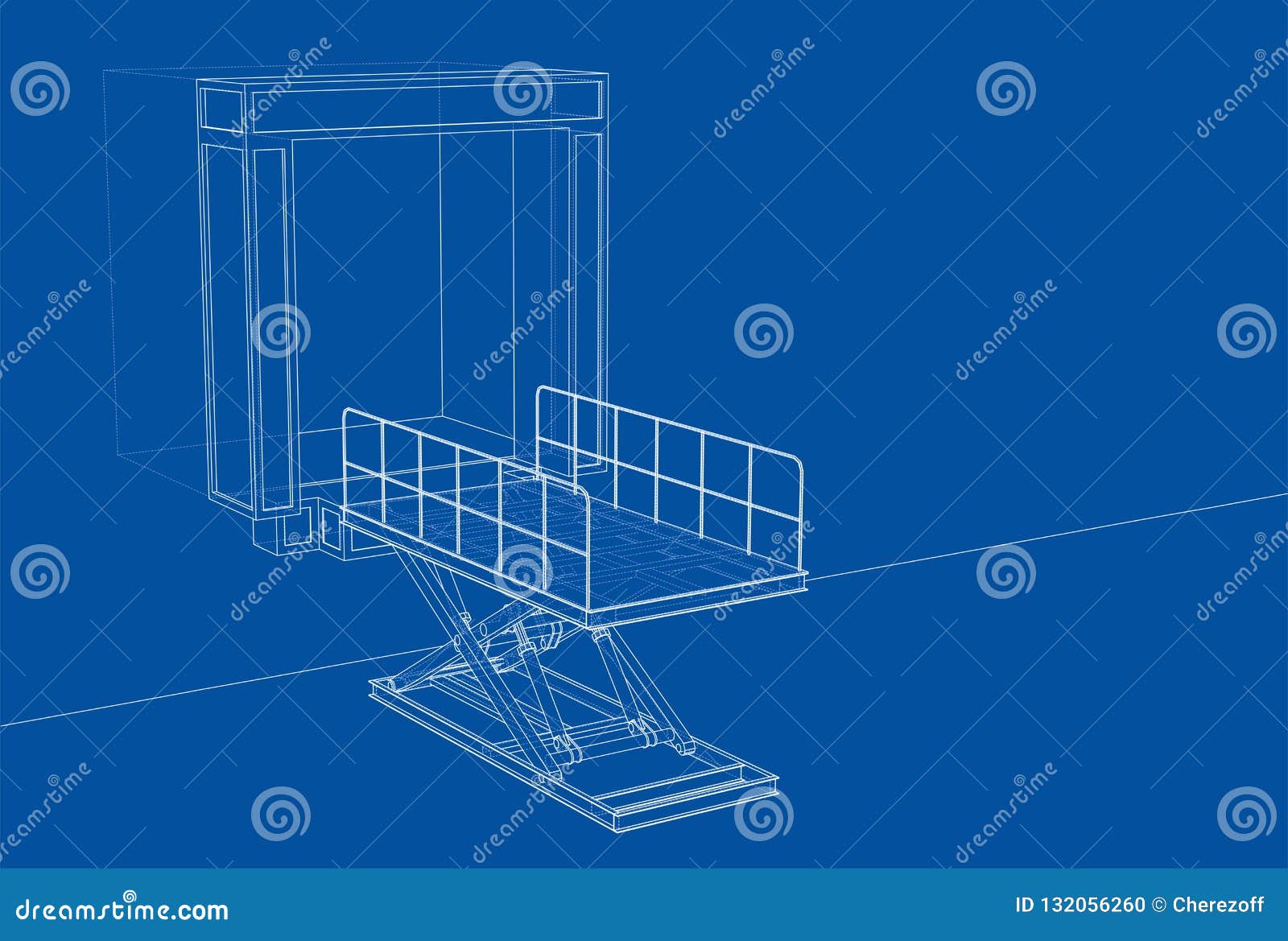 Dock Leveler Concept. Vector Stock Vector - Illustration of goods ...