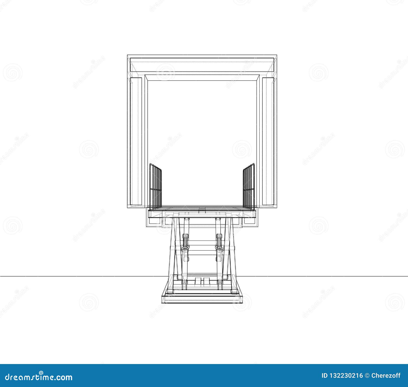 Dock Leveler Concept. Vector Stock Vector - Illustration of building ...
