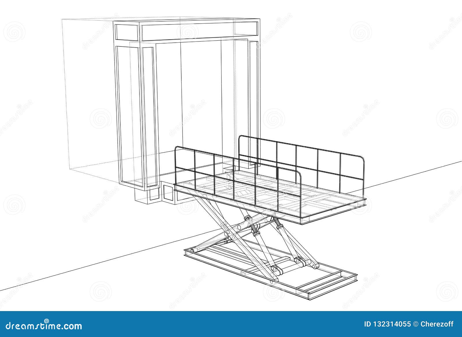 Dock Leveler Concept. Vector Stock Vector - Illustration of building ...