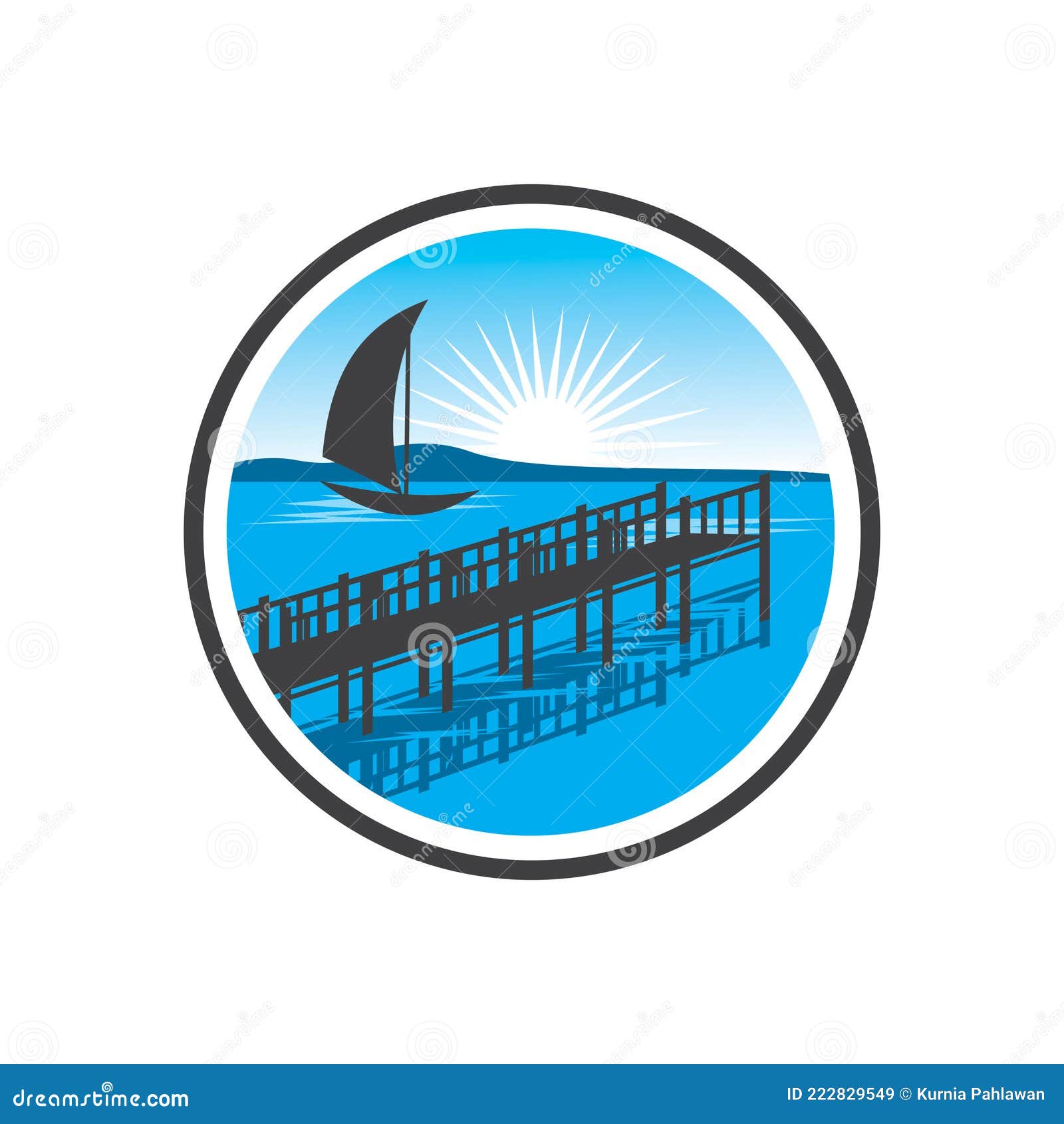 Dock Logo , Coast Logo Vector Stock Illustration - Illustration of ...