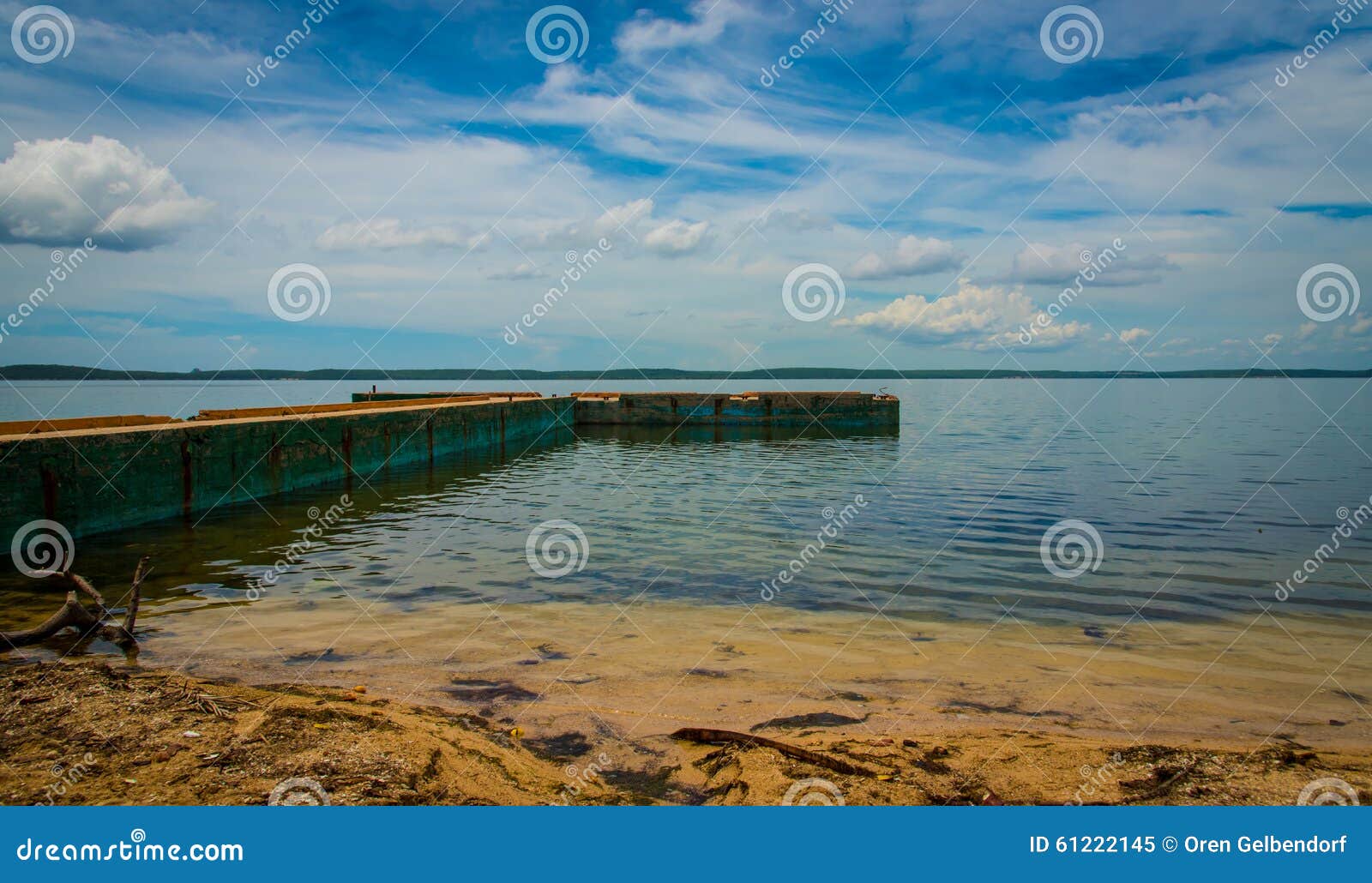 Dock into the ocean stock image. Image of sand, relaxing - 61222145