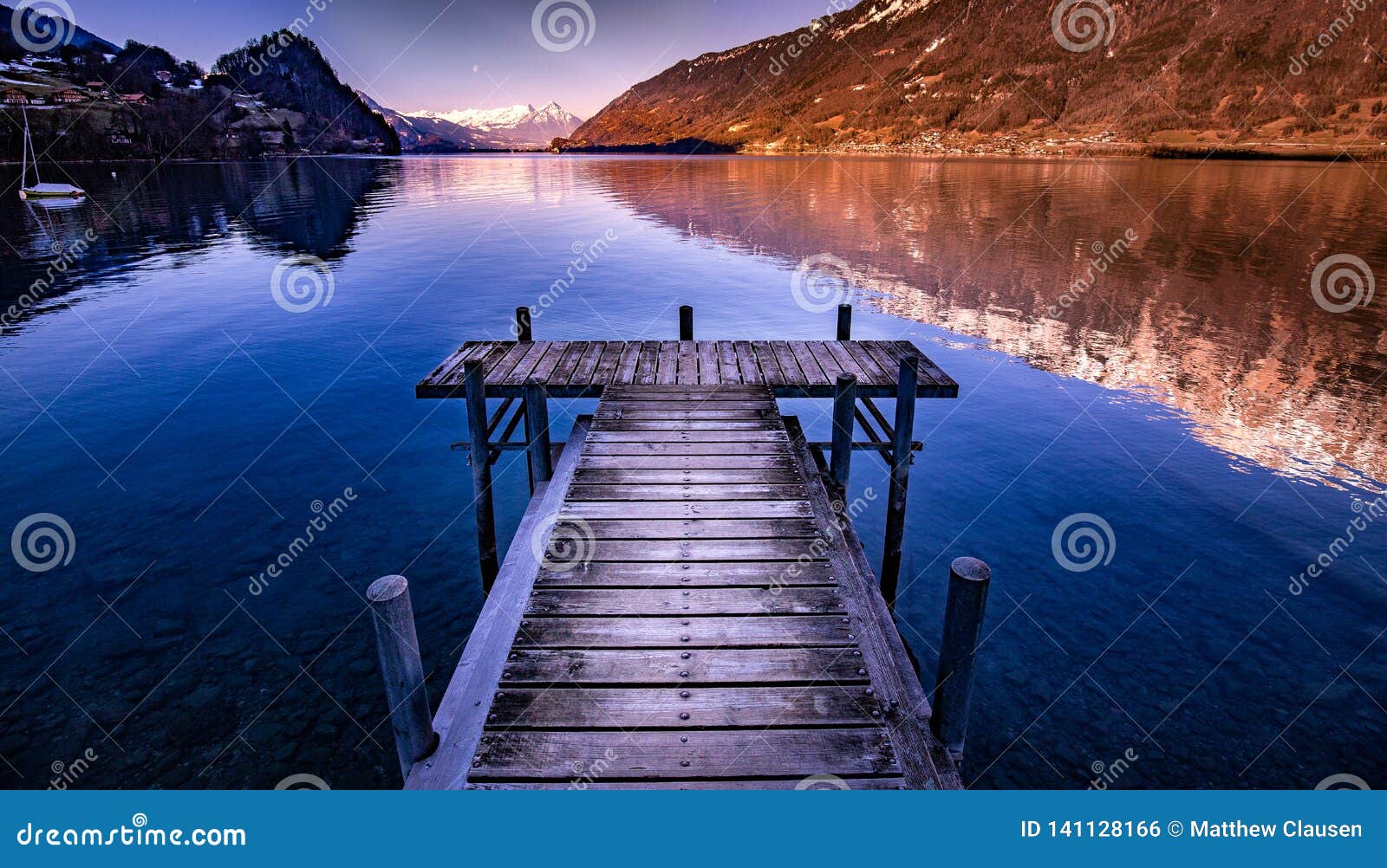Dock on a lake. stock photo. Image of ferry, empty, fishing - 141128166