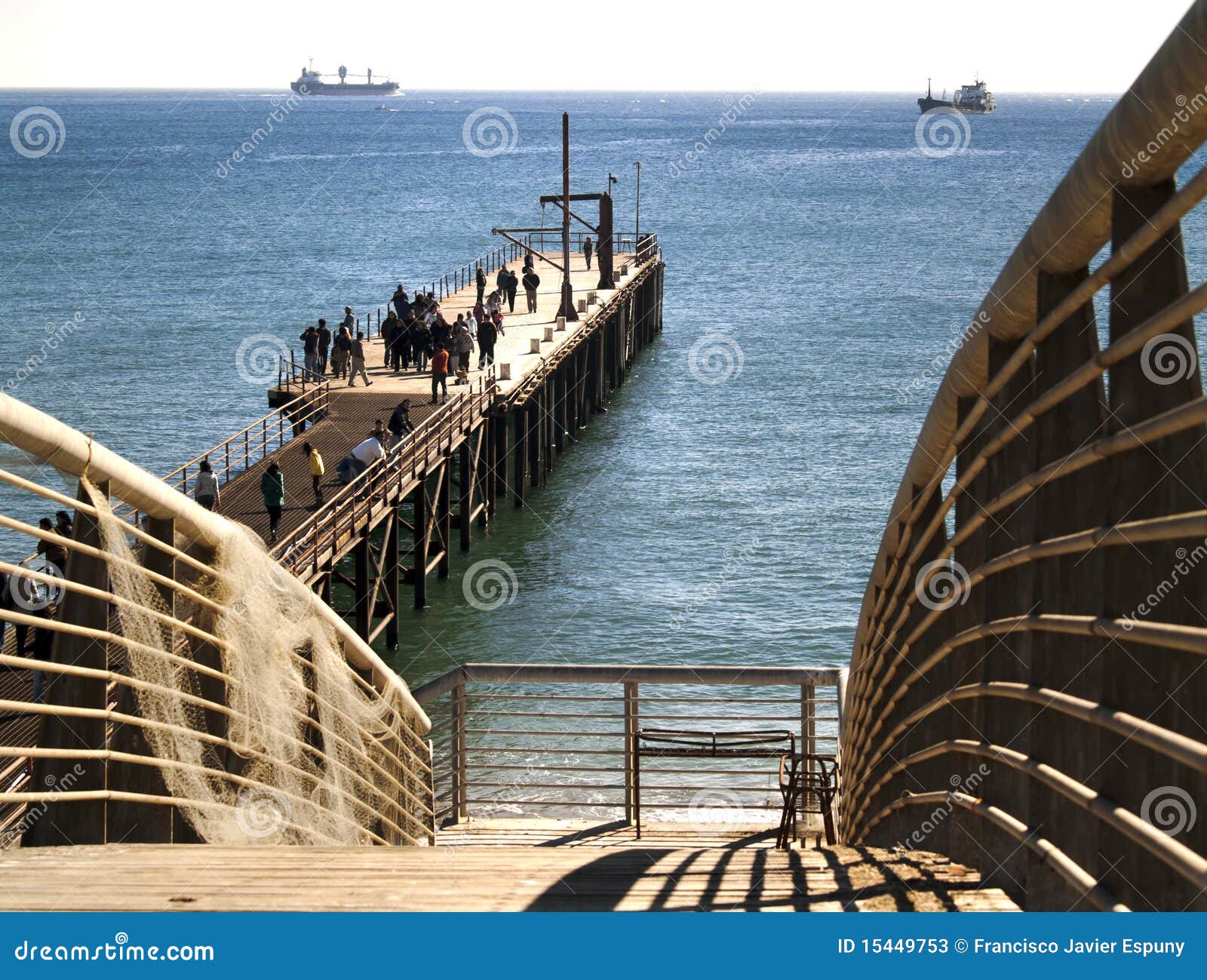 Dock with people editorial stock photo. Image of structure - 15449753