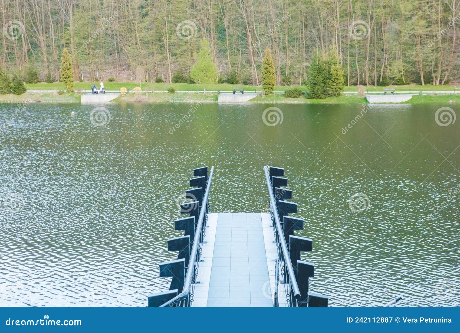 Dock Piers In Summer River Water Royalty-Free Stock Image ...