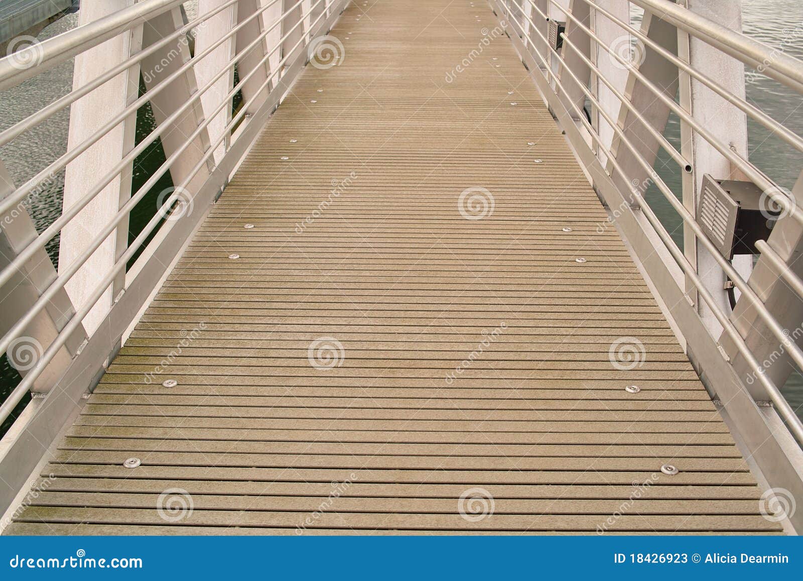Dock ramp abstract stock image. Image of walkway, railings - 18426923