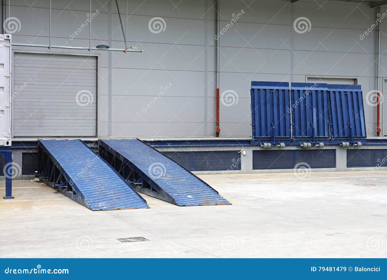 Dock Ramp stock image. Image of access, shipping, metal - 79481479