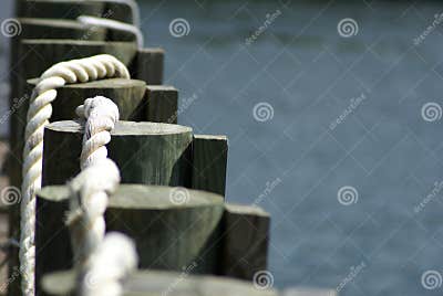Dock and rope stock image. Image of wood, float, sink - 1200155