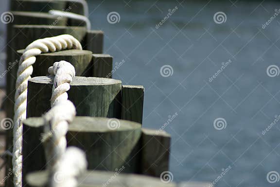 Dock and rope stock image. Image of wood, float, sink - 1200155