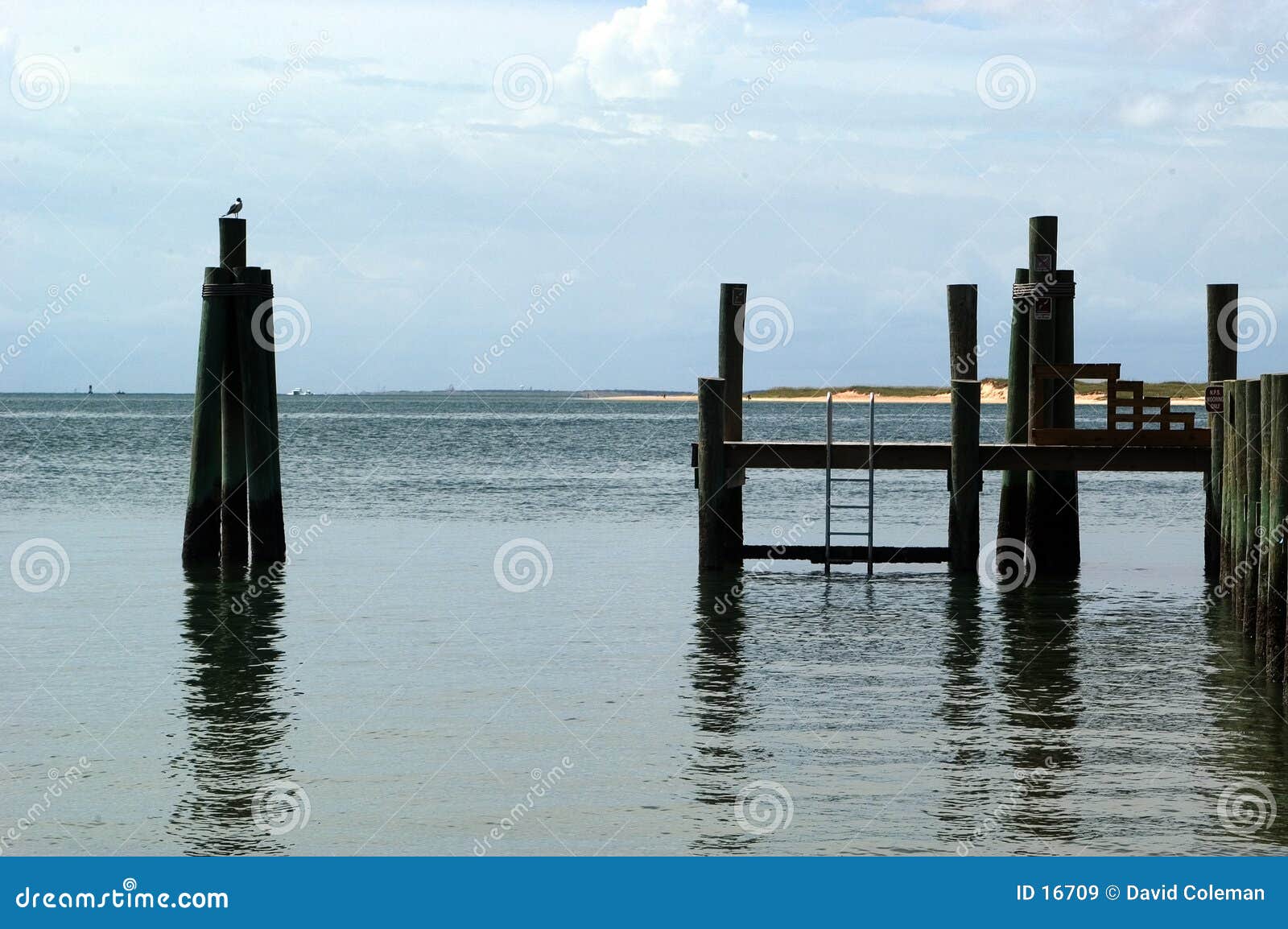 Dock View from the Beach stock image. Image of north, carolina - 16709