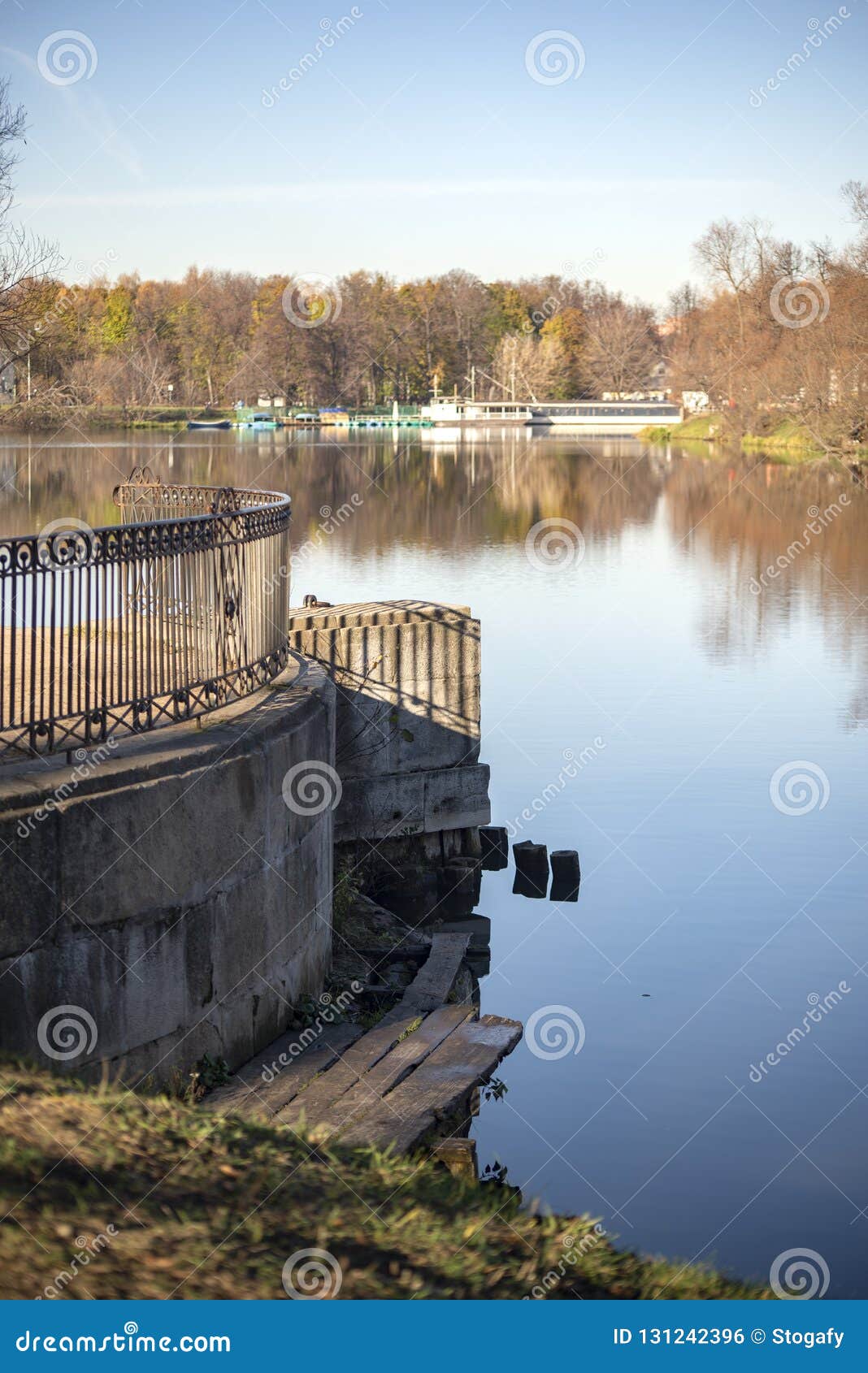 Dock on waterfront stock photo. Image of dock, lake - 131242396