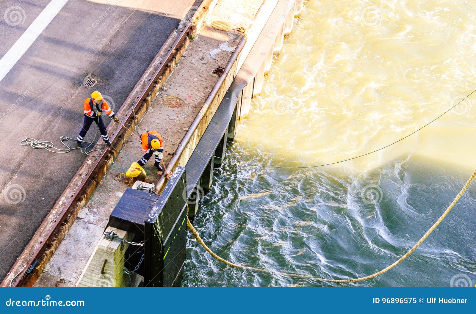 Dock Workers Vessel Ship at the Harbor Stock Image - Image of freight ...