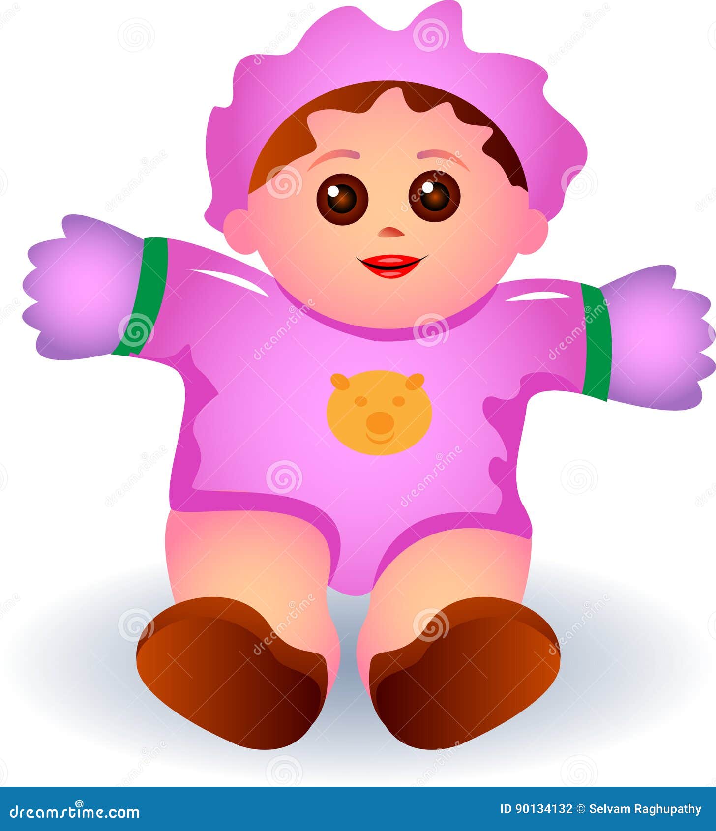 Docka vektor illustrationer. Illustration av danat, mode - 90134132