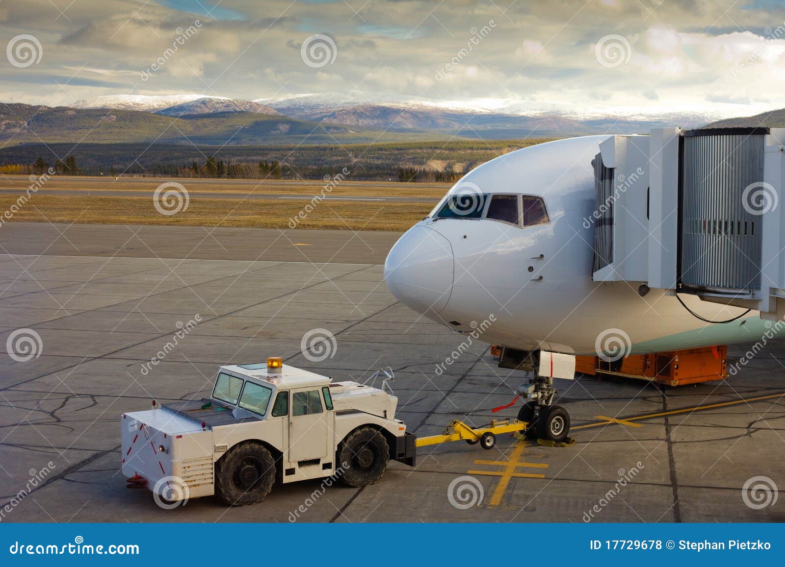 Docked Aircraft Ready for Boarding Stock Photo - Image of fuselage ...