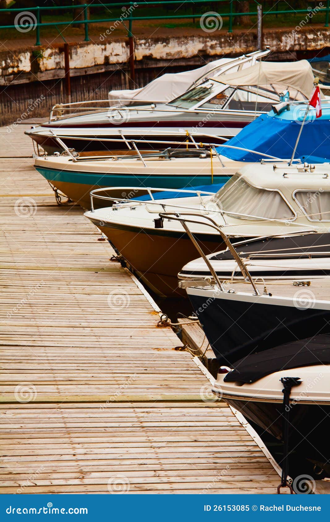 Docked Boats stock image. Image of cruise, blue, outdoors - 26153085